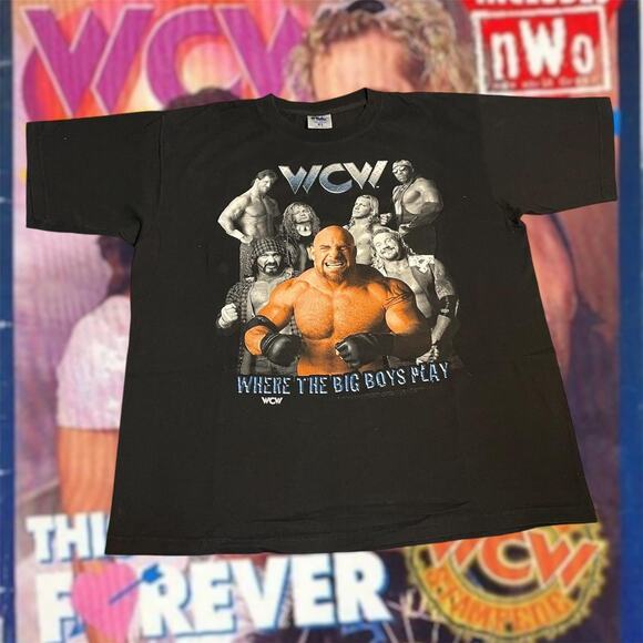 American Vintage | Shirts | Vintage 9s Wcw Raven Booker T Chris Benoit ...